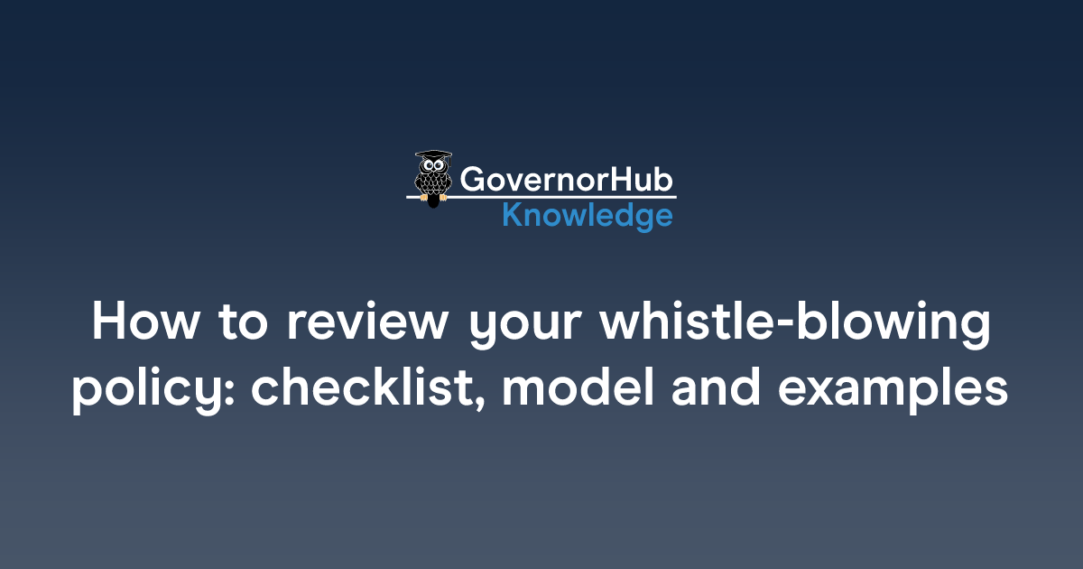How to review your whistle-blowing policy: checklist, model and ...