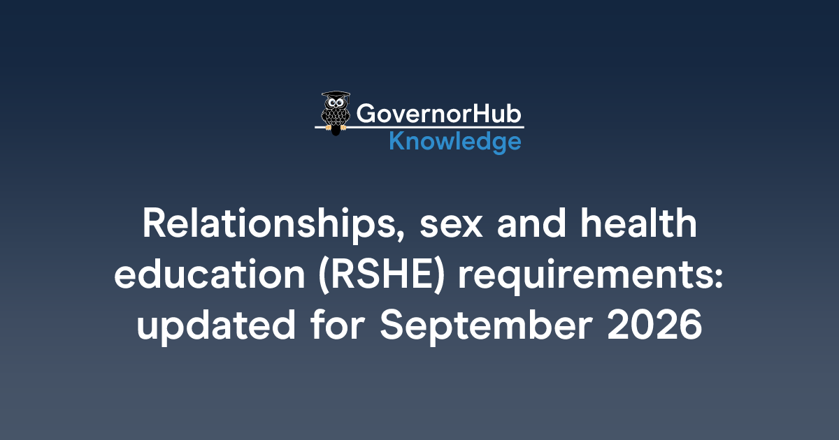 Relationships, sex and health education (RSHE) requirements: updated ...