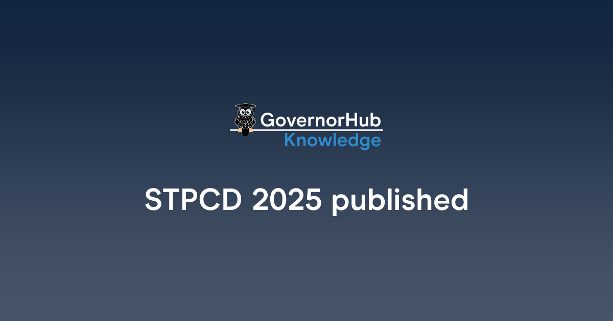 STPCD 2025 published | GovernorHub