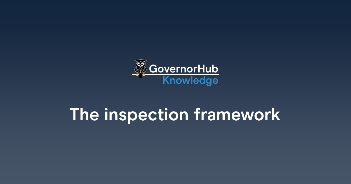 The inspection framework | GovernorHub